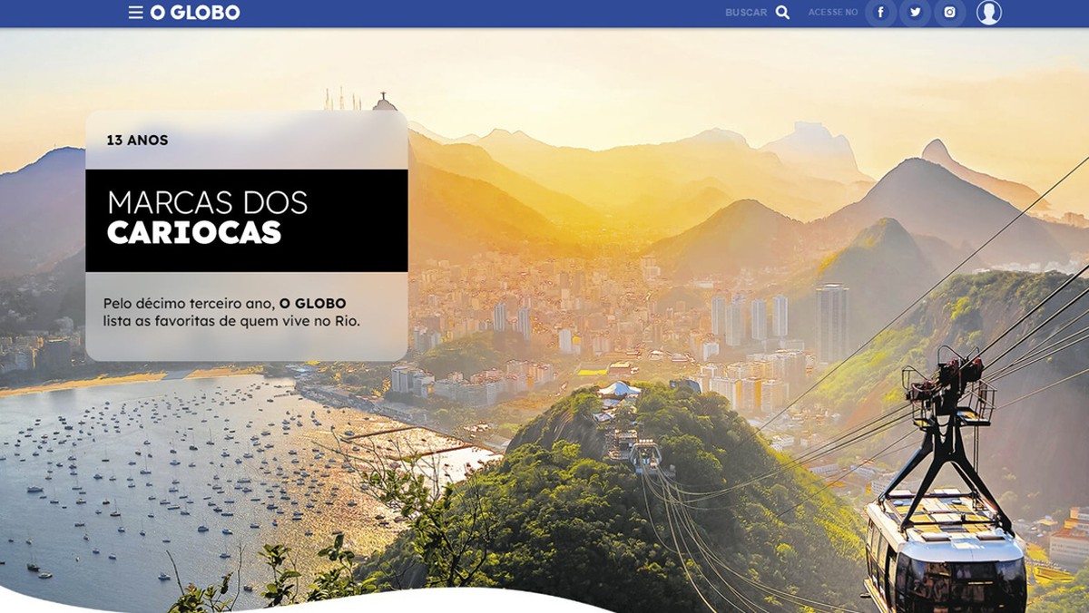 O Globo divulga vencedores do ‘Marcas dos Cariocas' | Grupo Globo ...