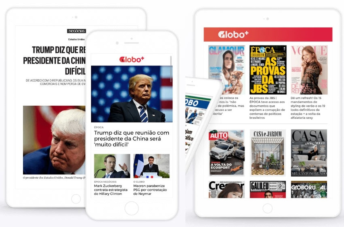 2017 - Lançamento do app Globo+ | 2015-2024 | historiaglobo